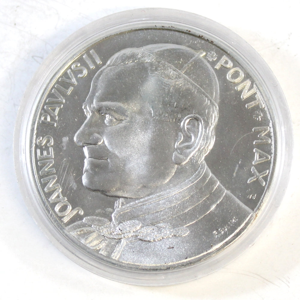 Pope John Paul II Silver Coloured Medallion – Colonial Acres Coins