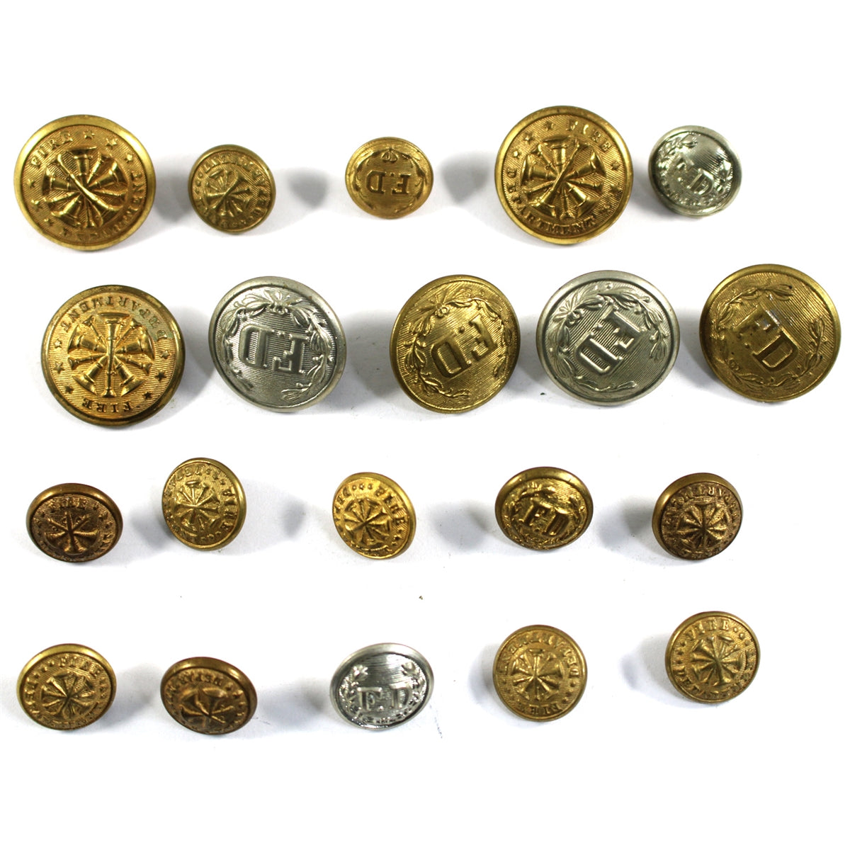Lot of 20x Fire Department Buttons, 20Pcs – Colonial Acres Coins