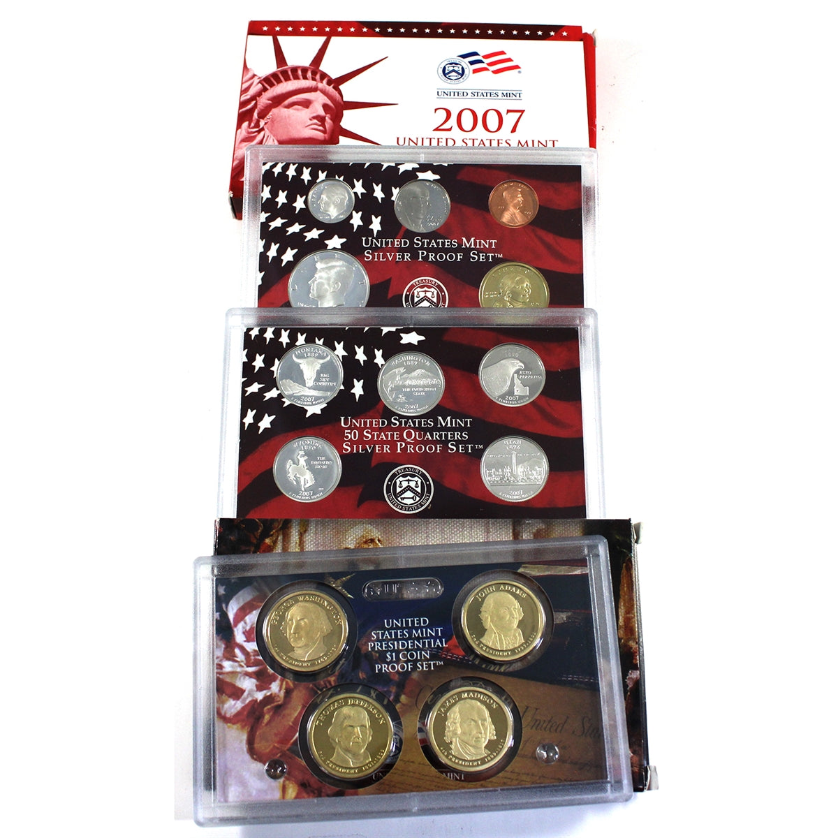 2007 S USA Silver Proof Set (Light wear on cases, sleeves) – Colonial ...