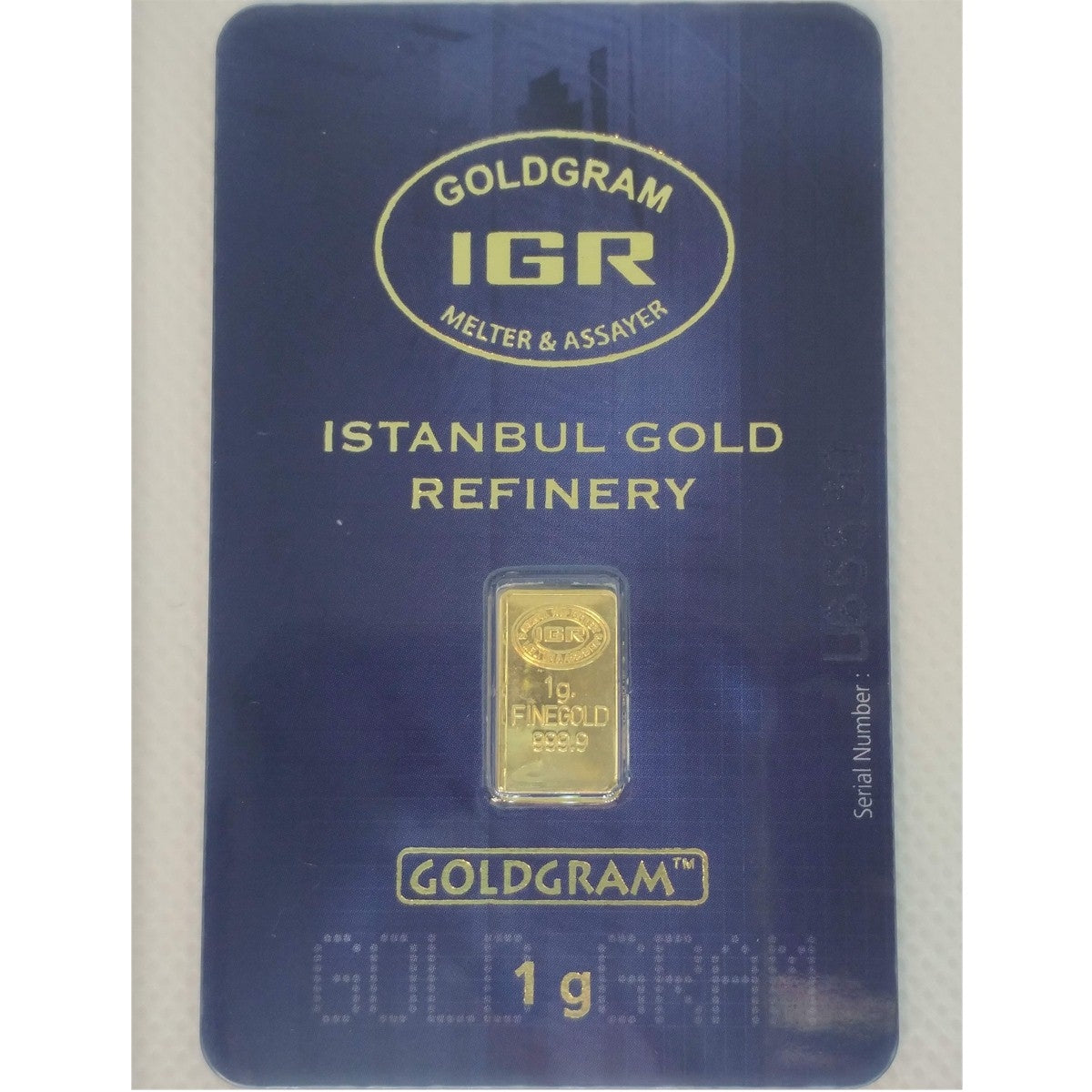 Turkey Istanbul Refinery 1g .999 Gold Bar in Original Package (No Tax ...
