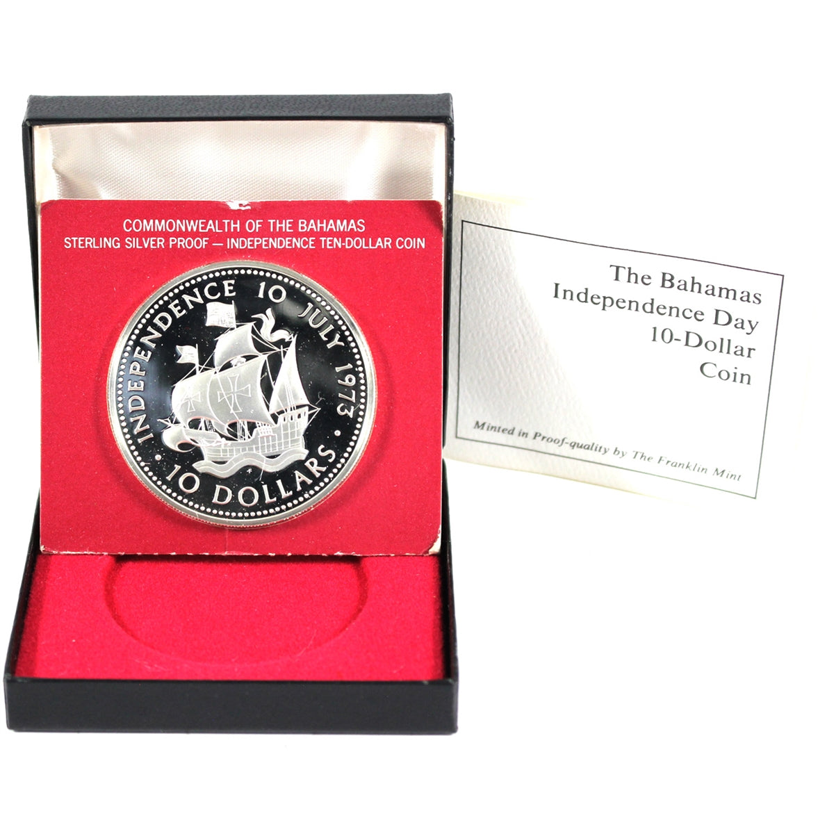 Bahamas 1973 Ten-dollar Independence Sterling Silver Proof Coin – Colonial Acres Coins