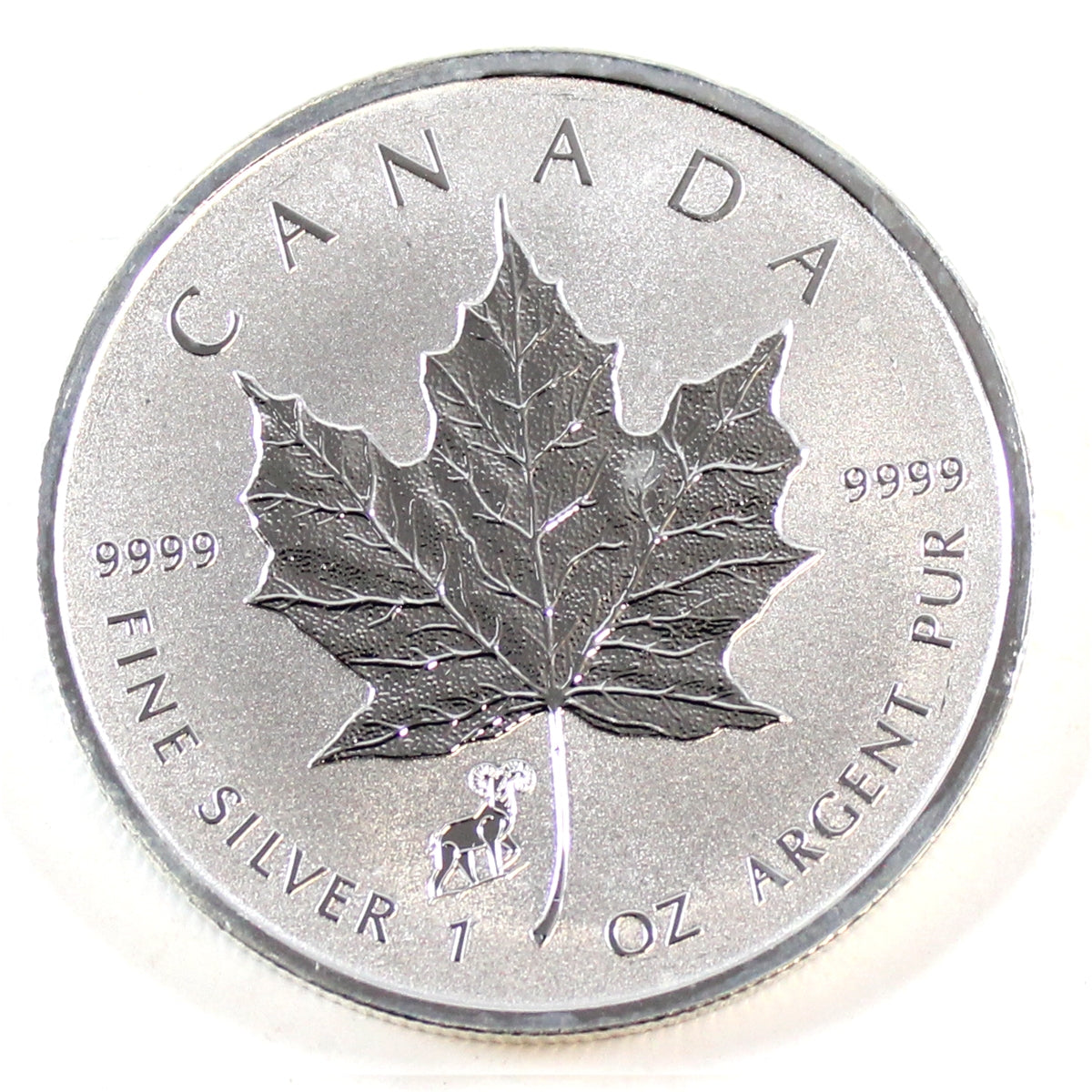 2015 Canada Sheep Privy Mark $5 Silver Maple Leaf (lightly toned). No ...