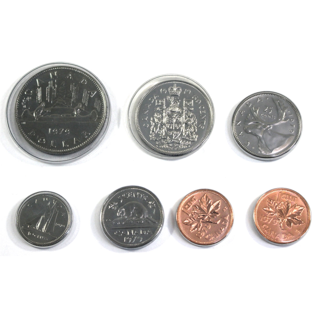 1979 Canada 7-coin Specimen Set in Kointains, from RCM Set (May have m ...