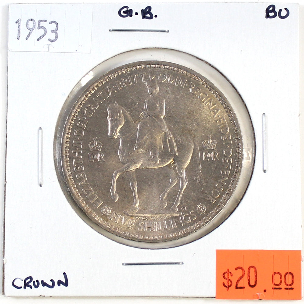 162ss 1953 Great Britain Crown in Brilliant Uncirculated condition ...