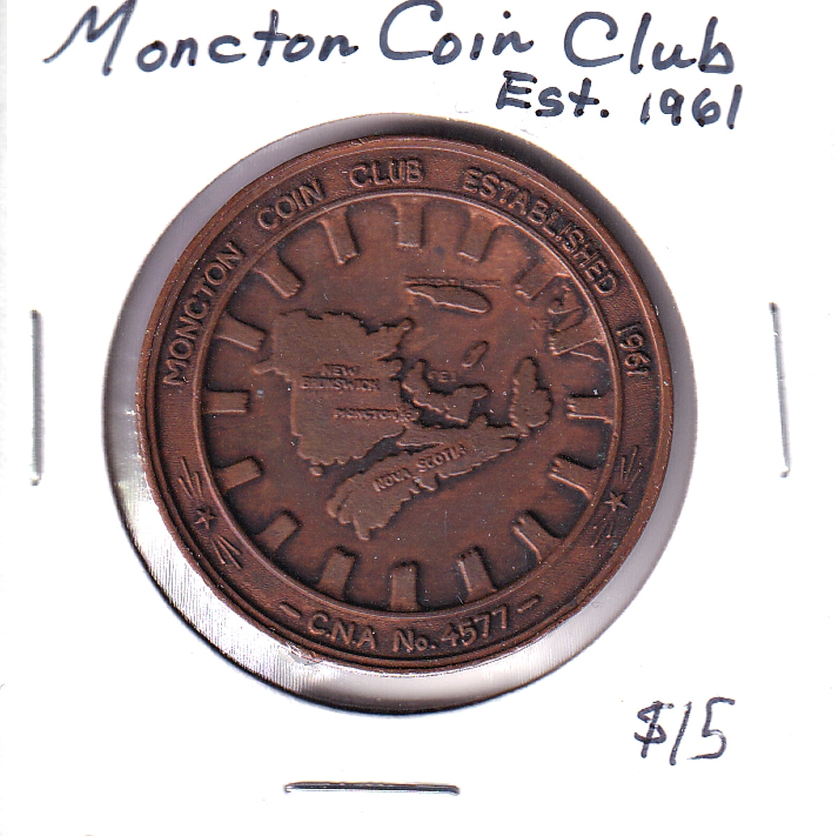 Moncton Coin Club Established 1961 Medallion – Colonial Acres Coins