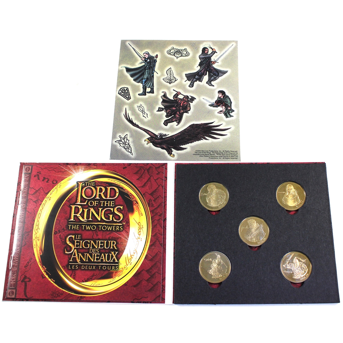 ReelCoinz The Two Towers 5-medallion & Stickers Set from RCM (Toned ...