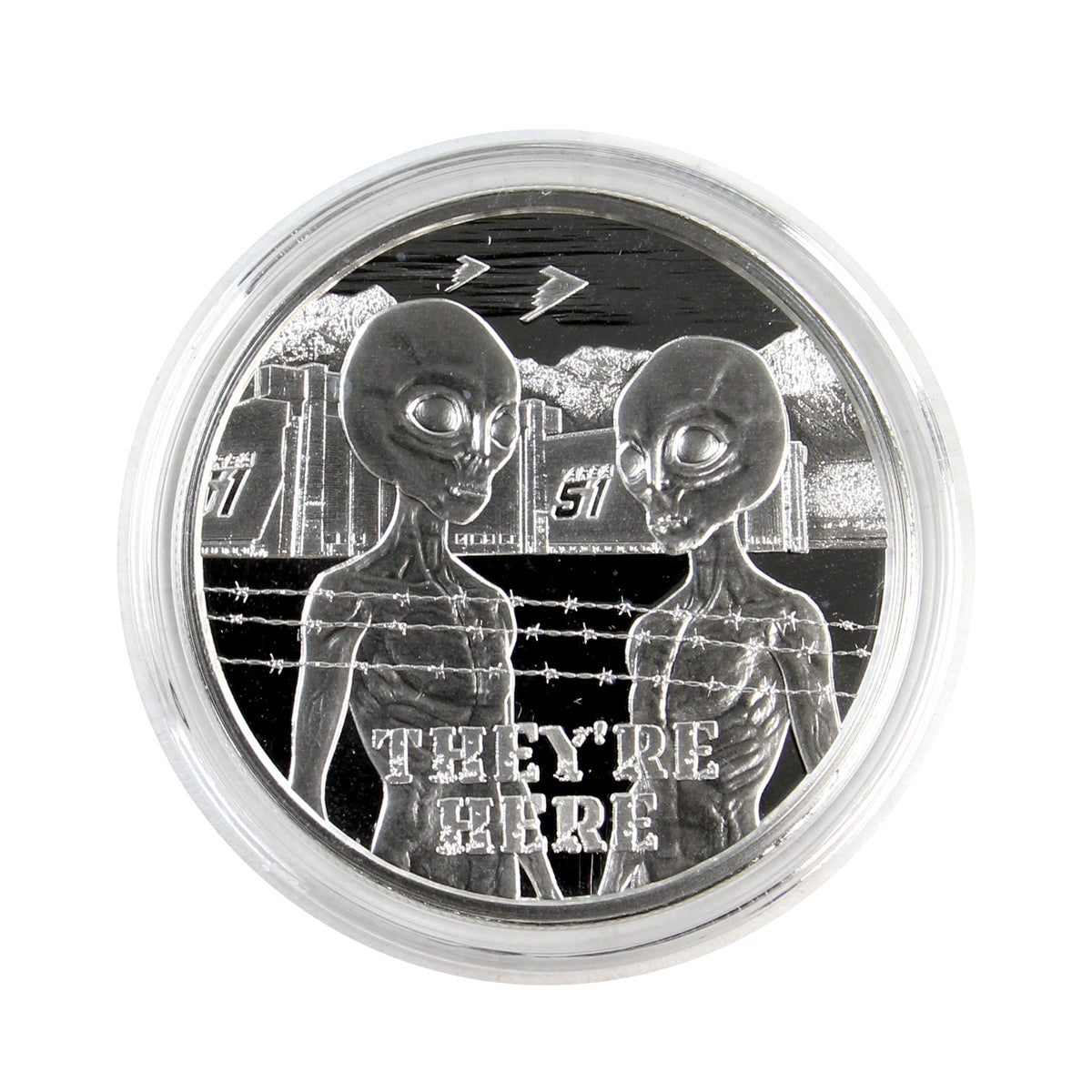 Osborne Mint Area 51 "They're Here" 1oz. .999 Silver Round (No Tax) No ...