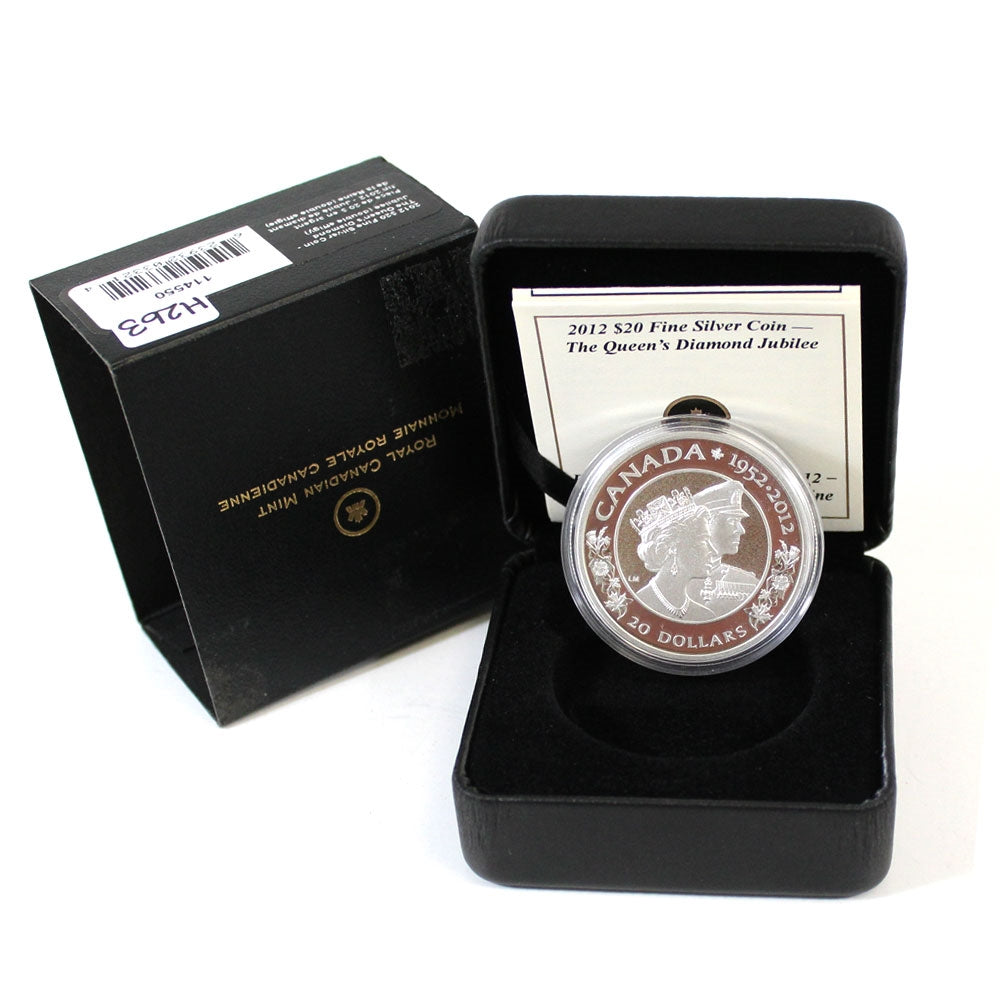 2012 Canada $20 Queen's Diamond Jubilee Double Effigy (Scuffed outer c ...