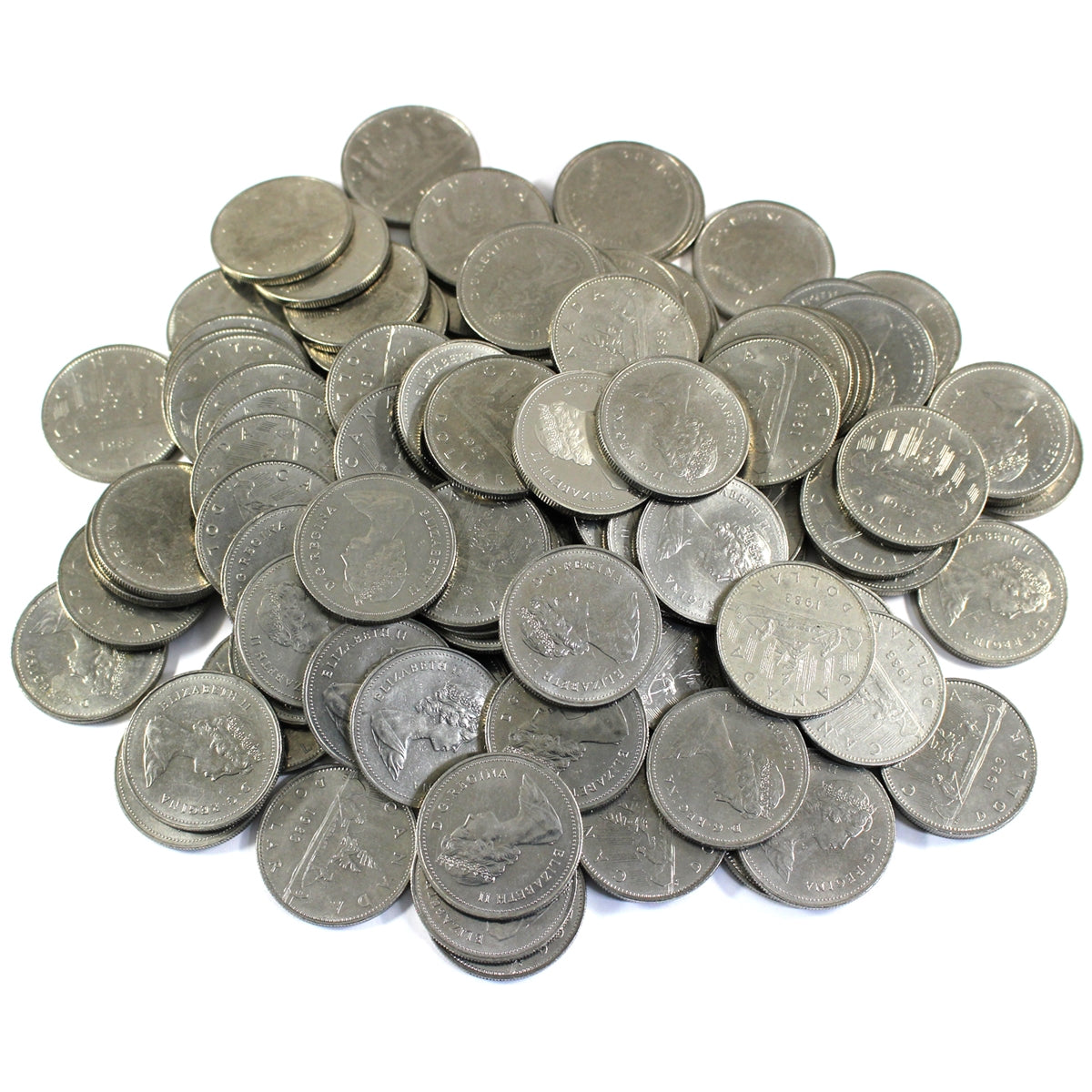 Lot of 100x 1983 Canada Dollars, 100Pcs – Colonial Acres Coins