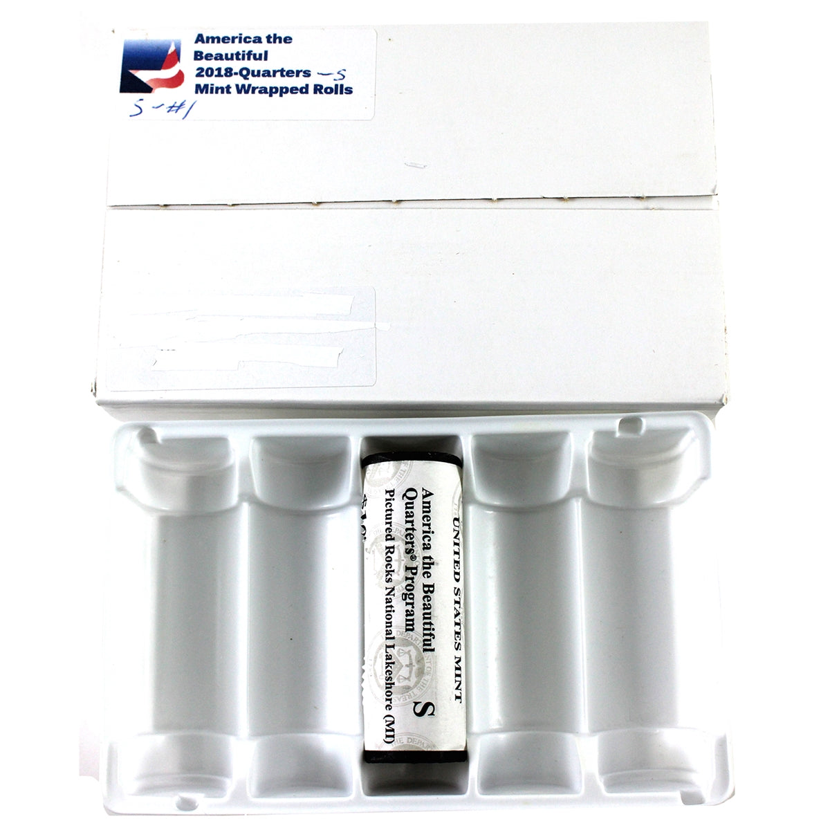 2018 S USA National Parks Quarters - Pictured Rocks Original Roll of 4 ...