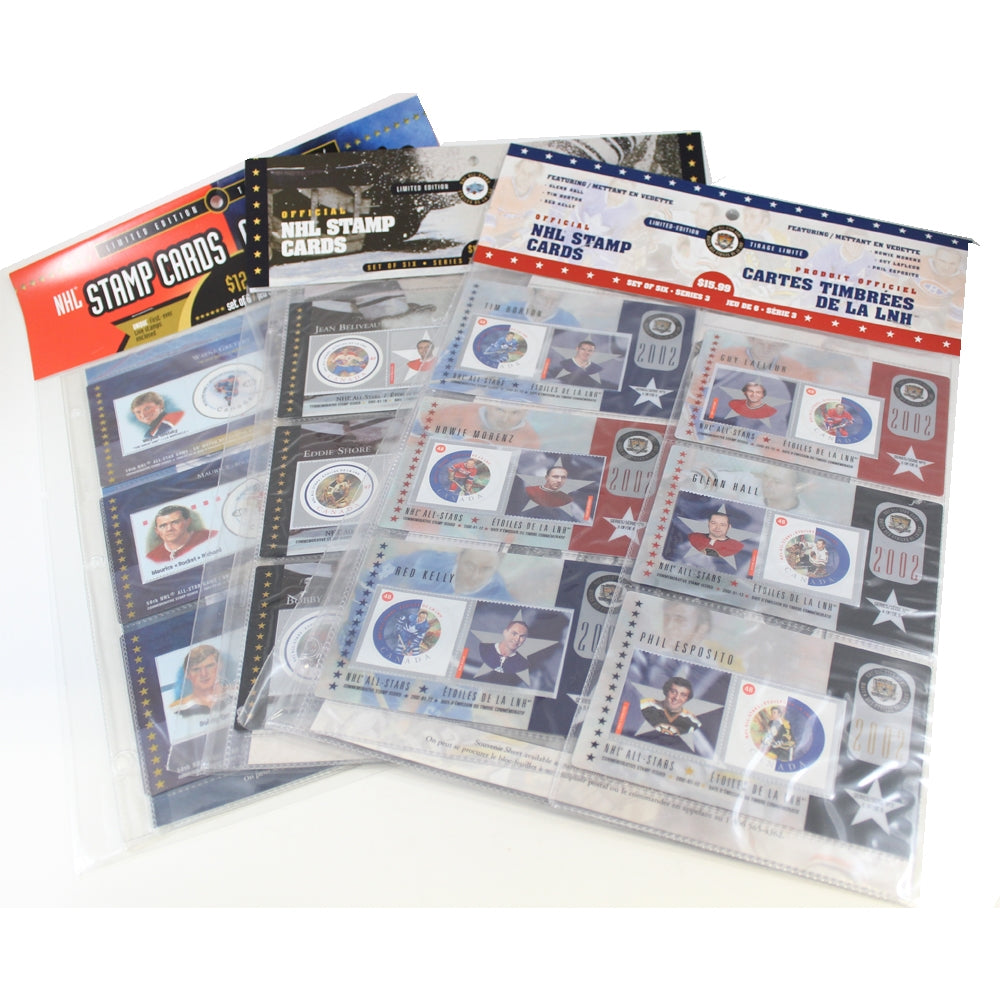 SPECIAL! Official NHL Stamp Cards from 2002 issued by Canada Post & NH ...