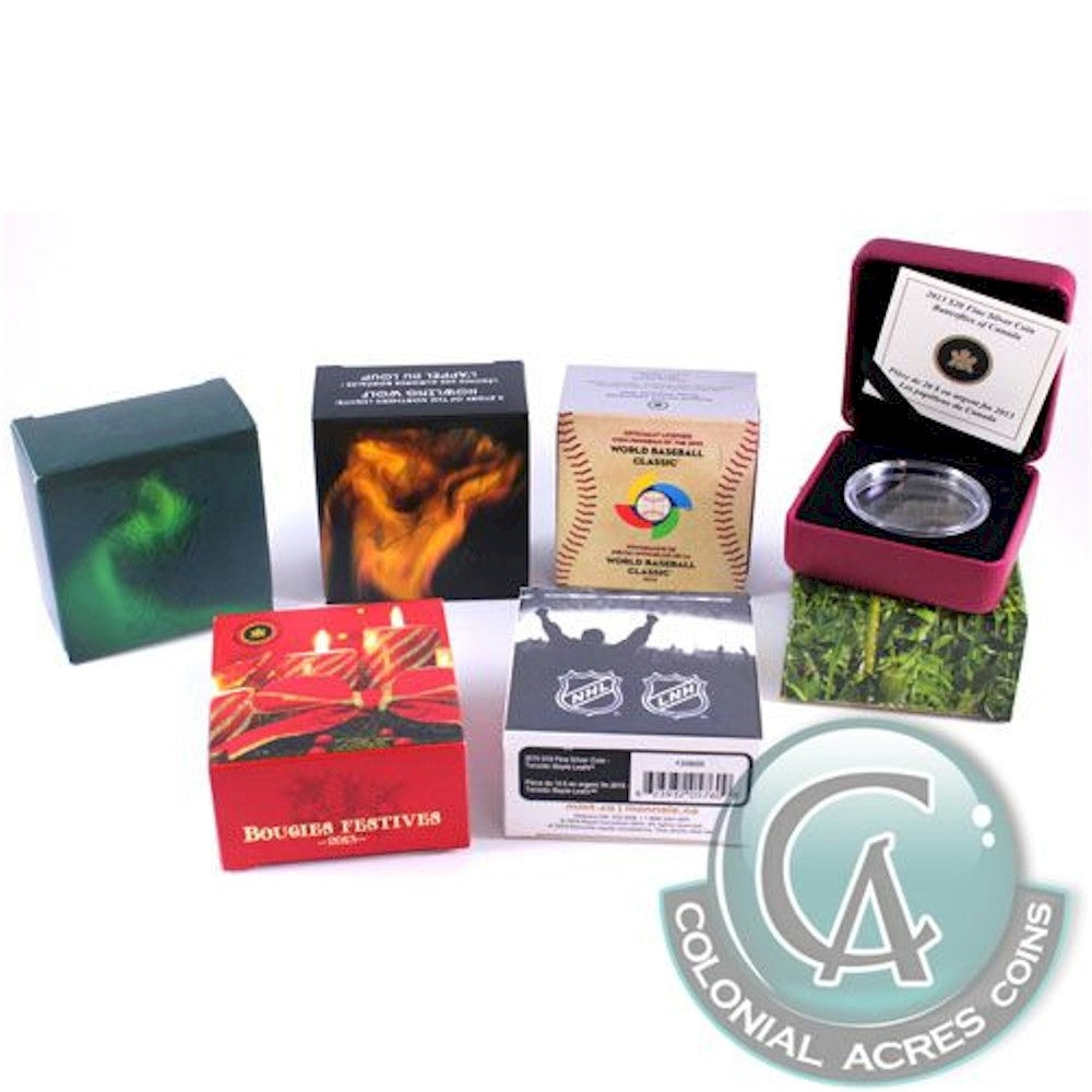 B550 6 X EMPTY Uniquely designed RCM boxes – Colonial Acres Coins