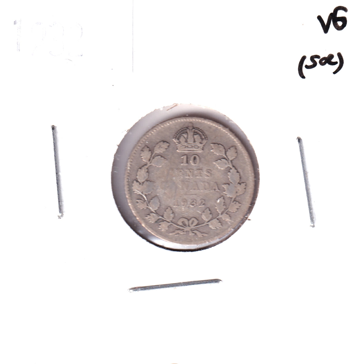 1932 Canada 10-cents Very Good (VG8) Scratched, Cleaned or Impaired ...
