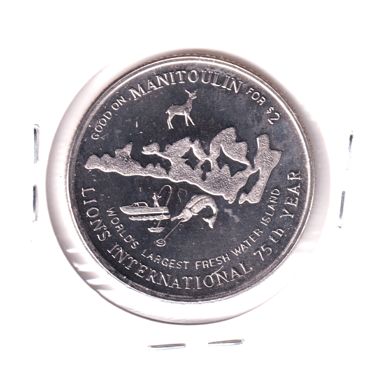 1993 Manitoulin Haweater Two Dollar Token: Lion's International 75th ...