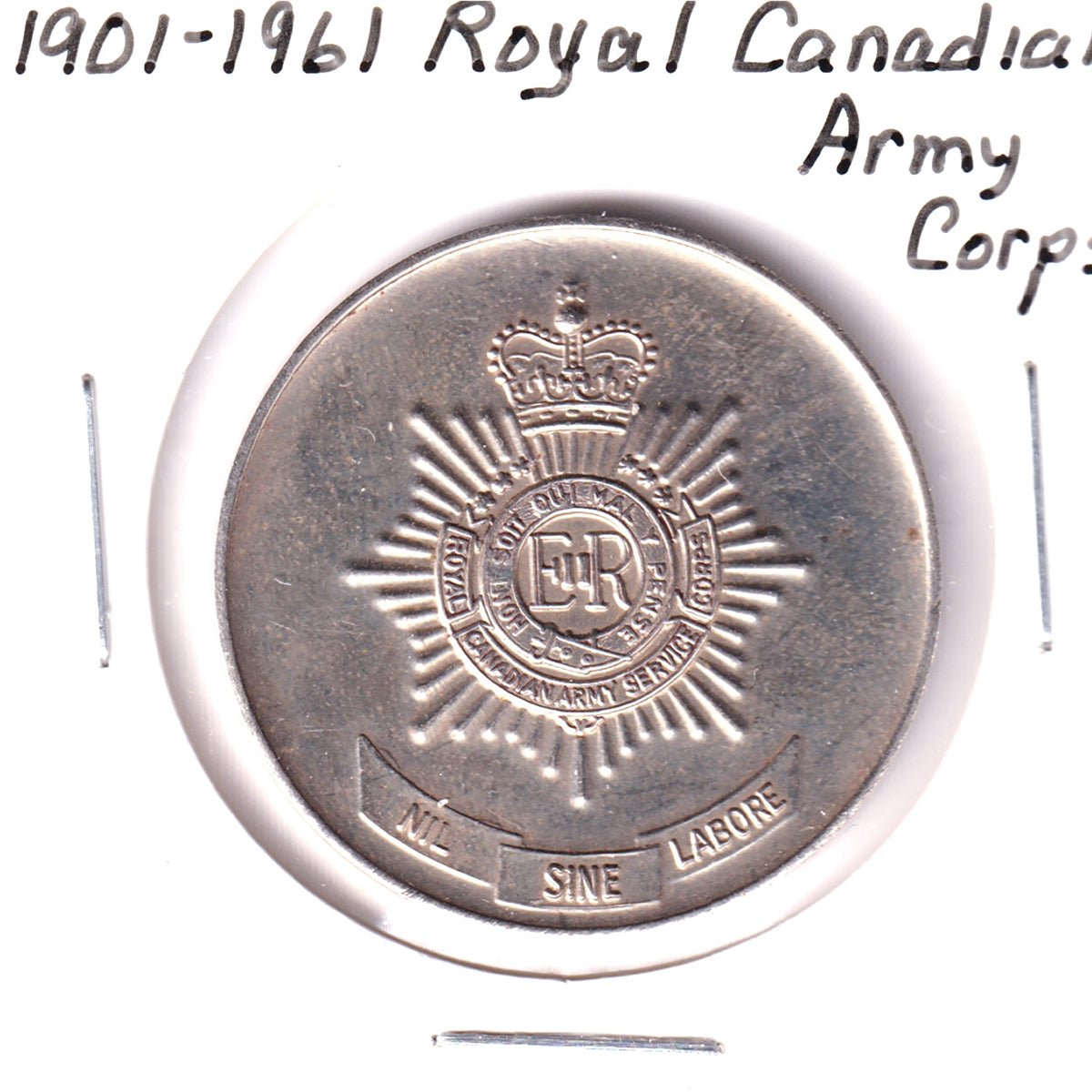 1961 Royal Canadian Army Service Corps Diamond Jubilee Medallion ...