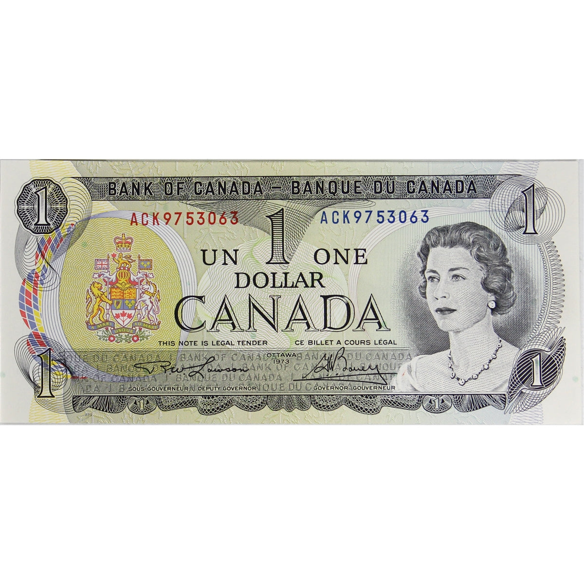 BC-46a-i 1973 Canada $1 Lawson-Bouey, ACK, UNC – Colonial Acres Coins