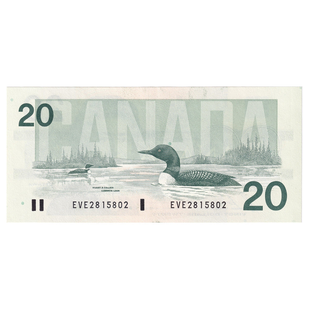 BC-58b 1991 Canada $20 Bonin-Thiessen, EVE, AU-UNC (AU55) – Colonial ...
