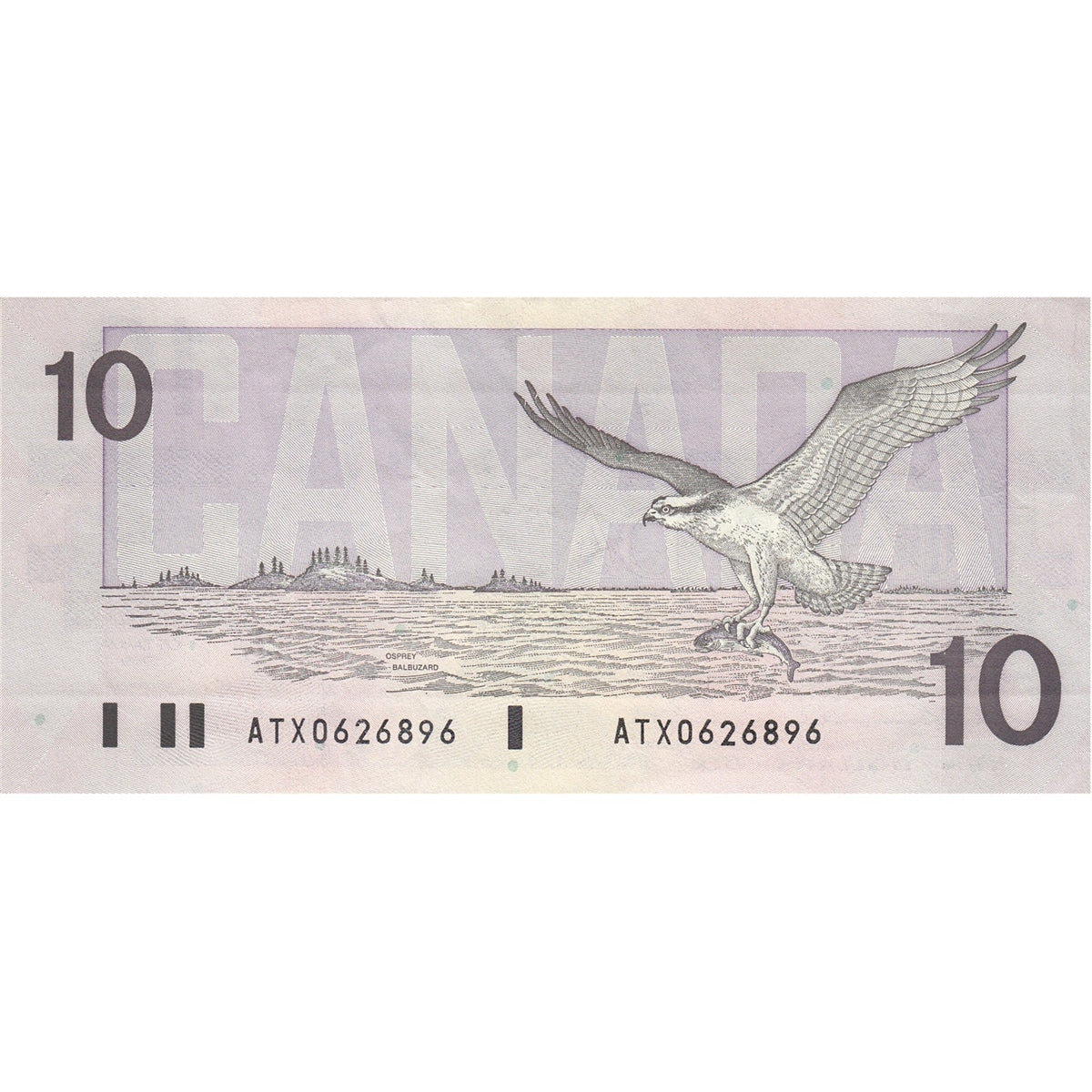 BC-57aA 1989 Canada $10 Thiessen-Crow, ATX, Extra Fine (EF40 ...