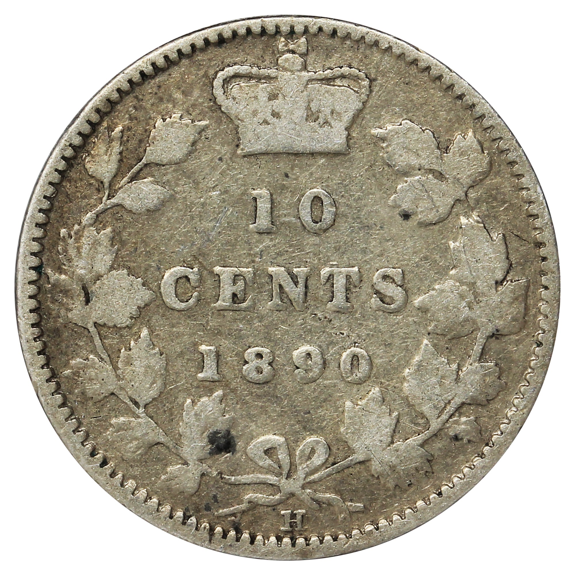 1890H Canada 10-cents Very Good (VG-8) Scratched – Colonial Acres Coins