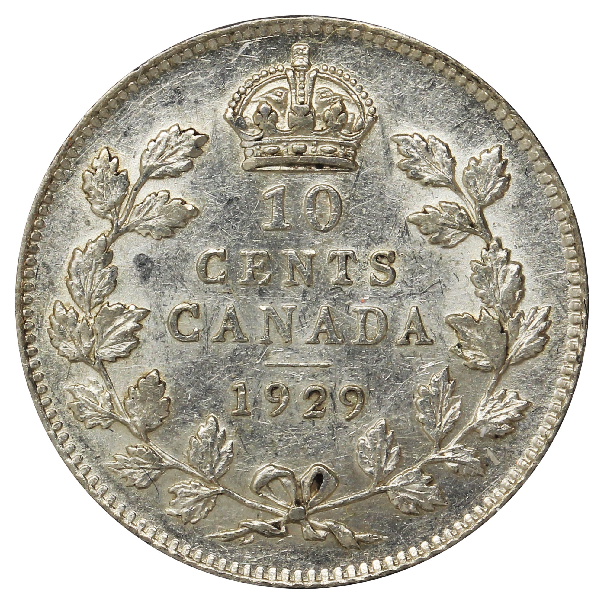 1929 Canada 10-cents Extra Fine (EF-40) Scratched – Colonial Acres Coins