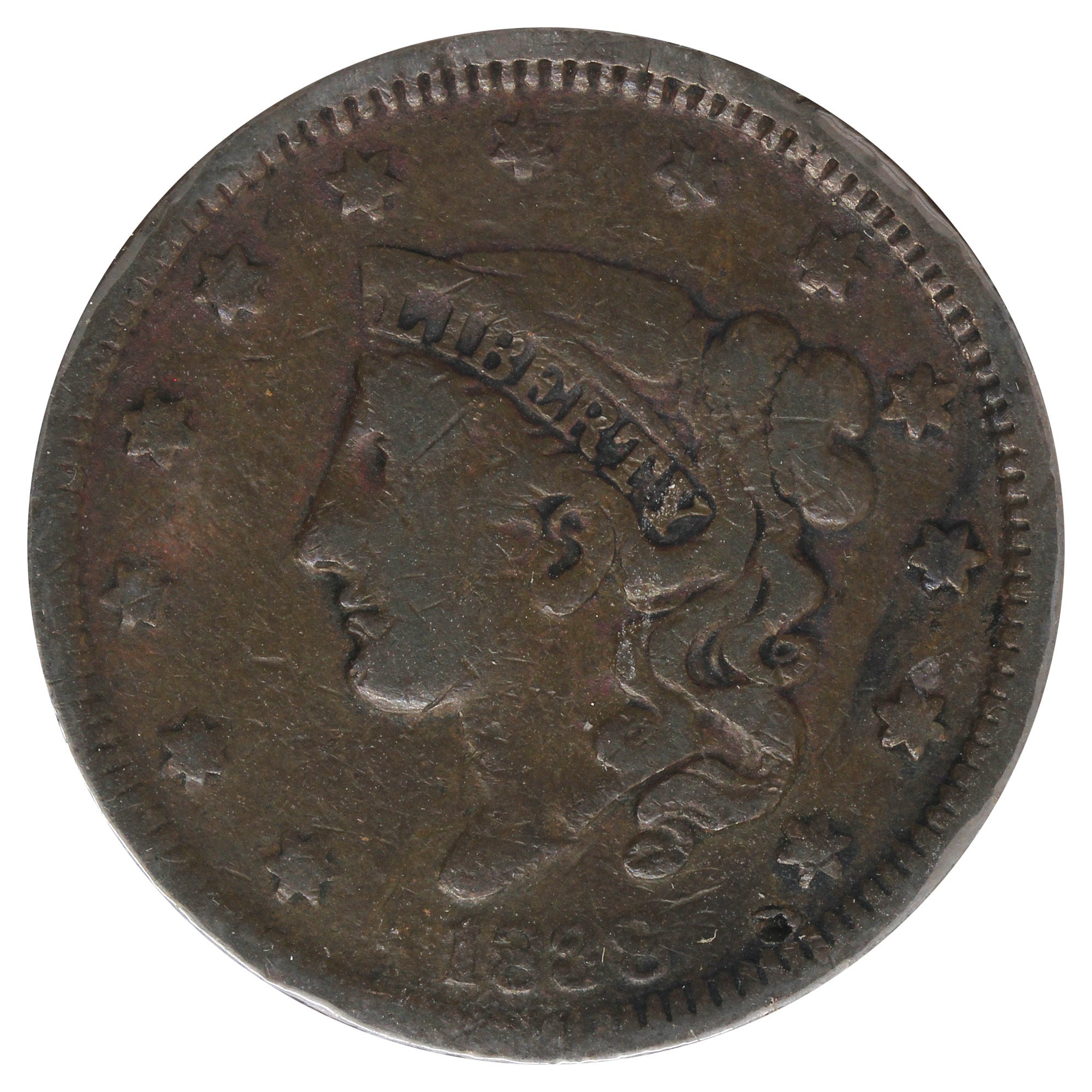 1838 USA Cent (Scratched) – Colonial Acres Coins