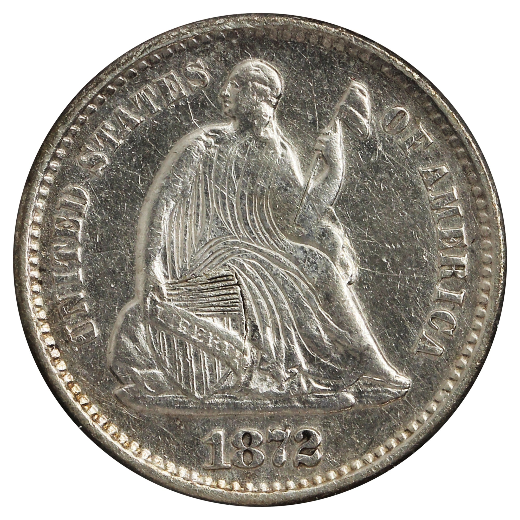 1872 USA Half Dime – Colonial Acres Coins