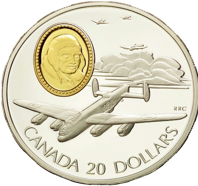 RDC 1990 Canada $20 Aviation - The Avro Lancaster Bomber Sterling Silv ...