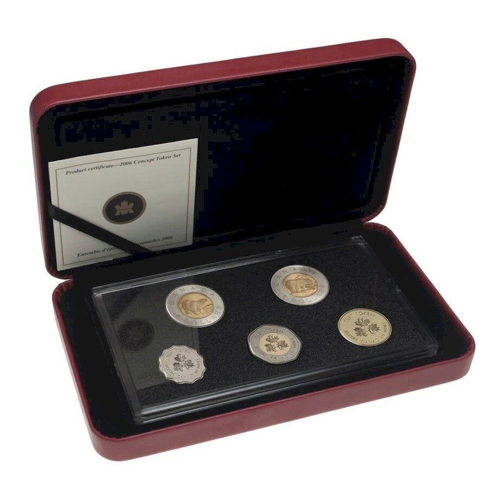 RDC 2006 Canada 10th Anniversary $2 coin - Concept Test Token Set (imp ...