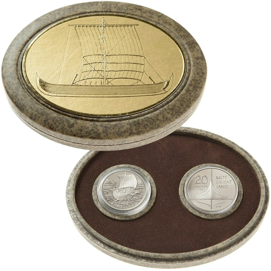 RDC 1999 Canada $5 The Viking Settlement Cupronickel 2-Coin Set (impai ...