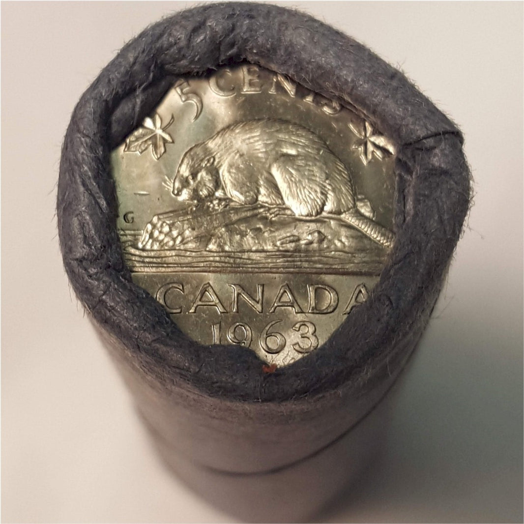 Canada 5-cent Rolls (40pcs) - Colonial Acres Coins