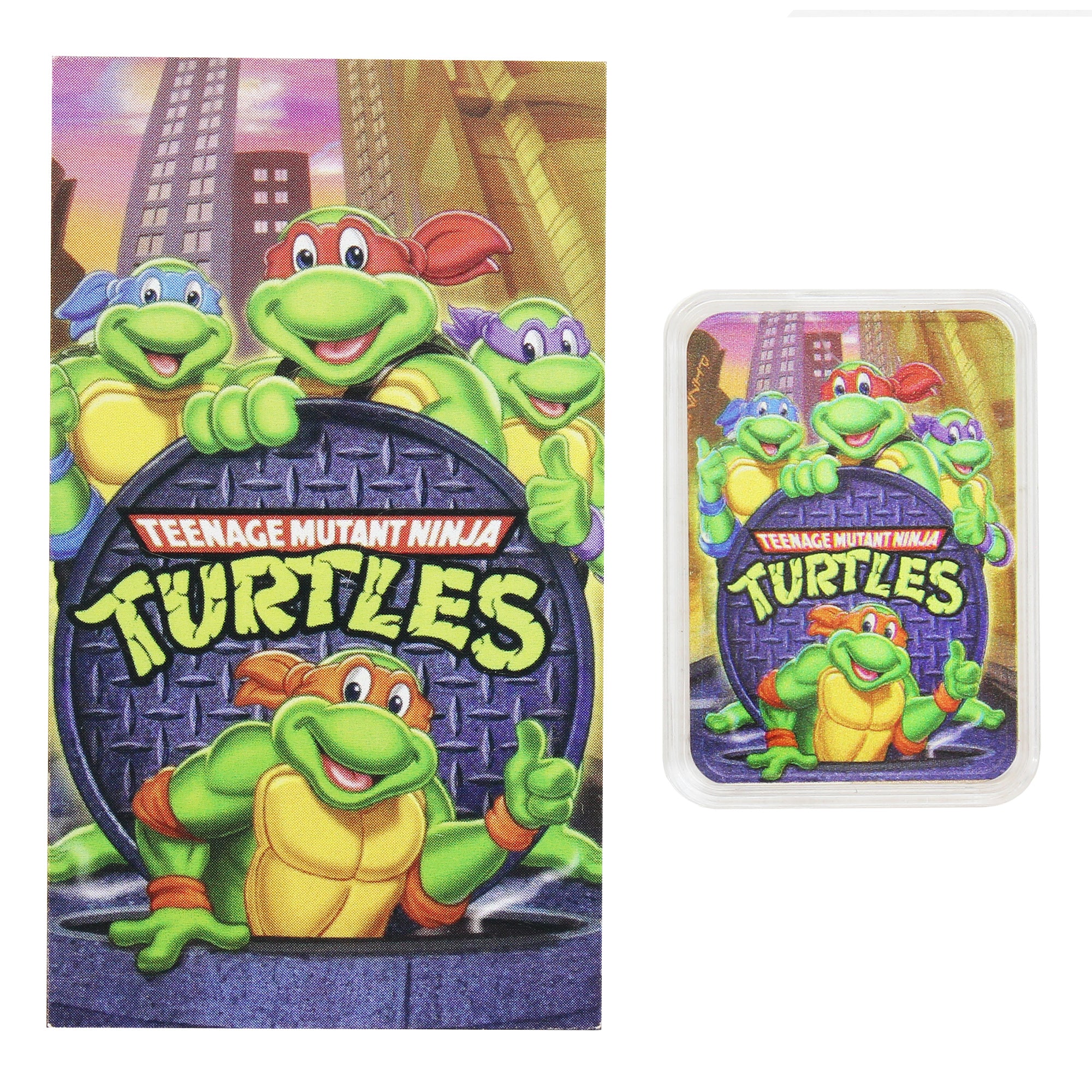 TMNT: Turtles in a Half Shell Coloured Art Bar 1oz .999 Fine Silver (N ...