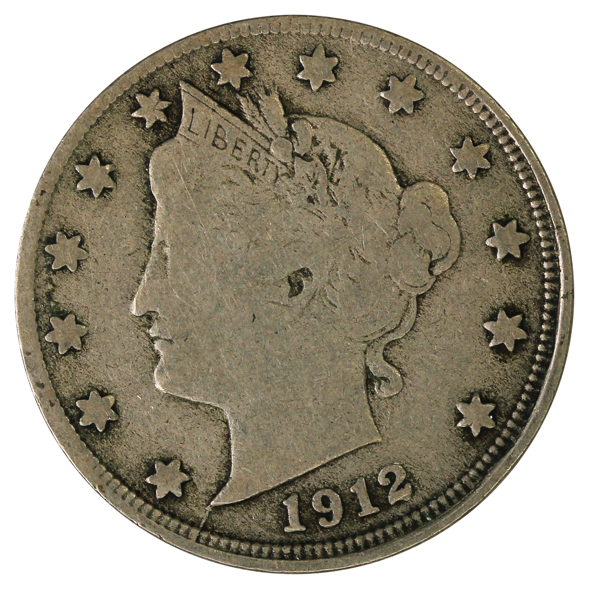 1912 S USA Nickel VG-F (VG10) $ – Colonial Acres Coins