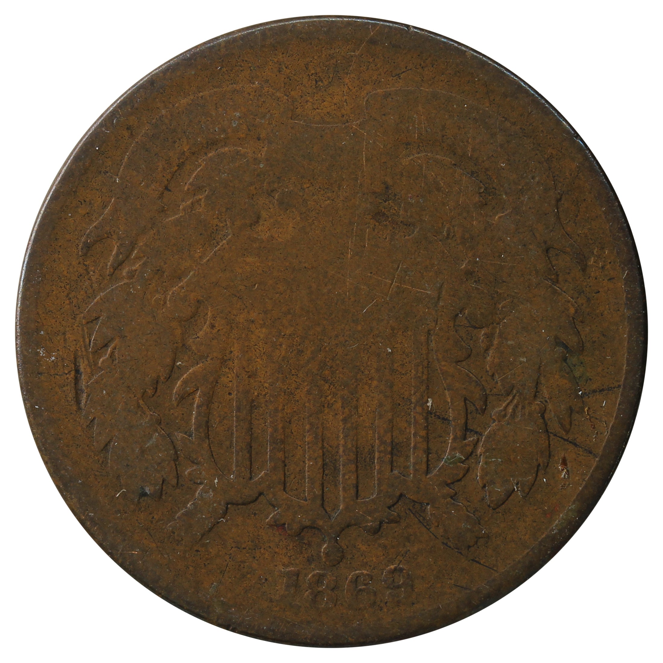 1869 USA 2 Cents About Good (AG-3) – Colonial Acres Coins