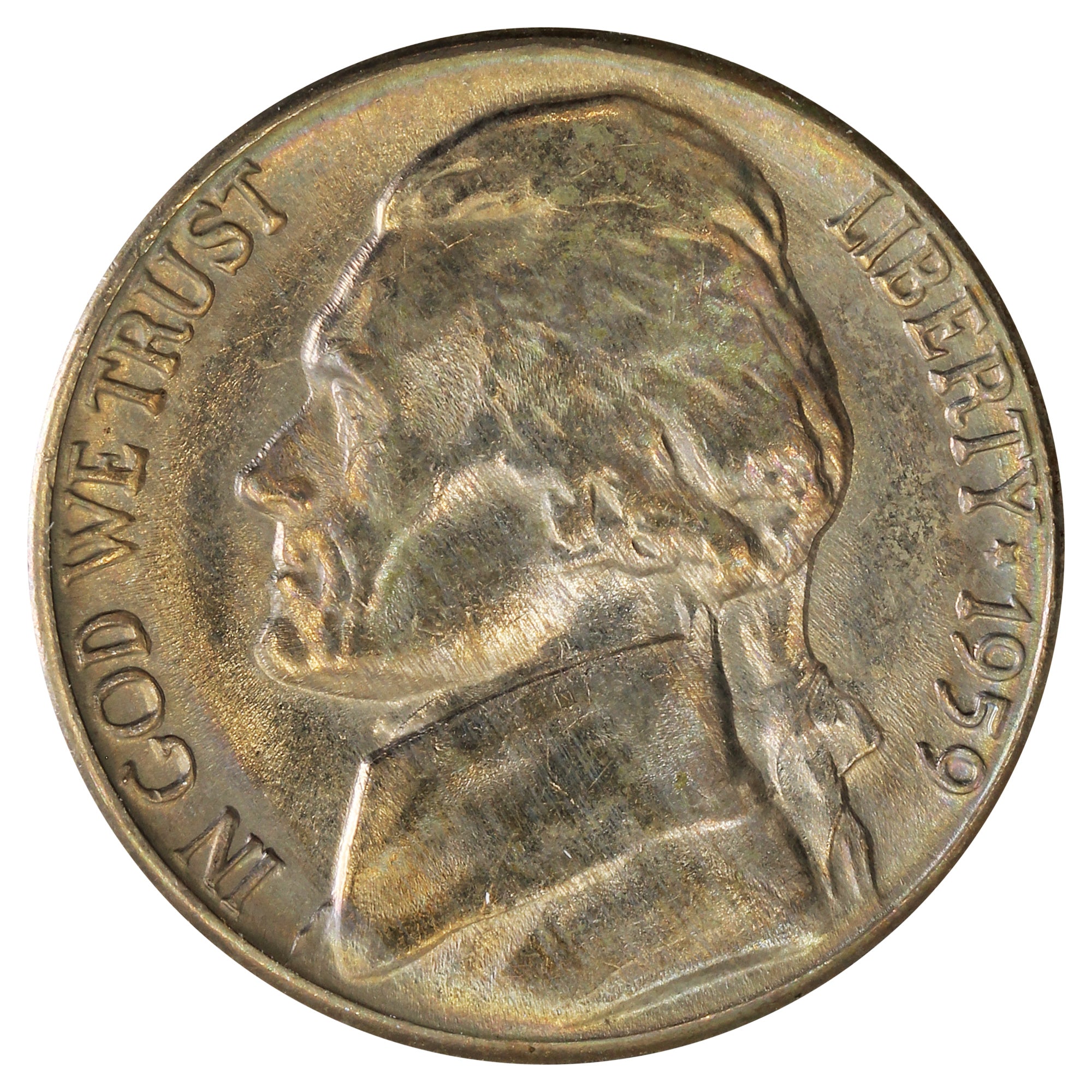 1959 D USA Nickel Brilliant Uncirculated (MS63) – Colonial Acres Coins