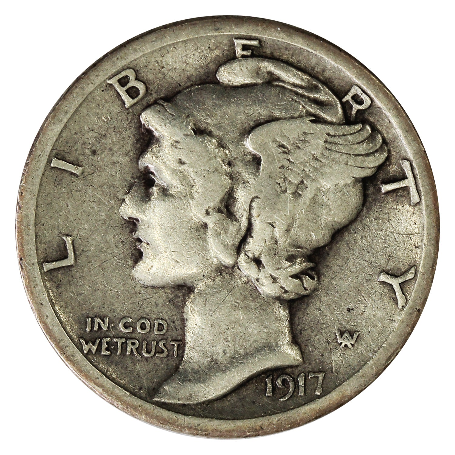 1917 S USA Dime Fine (F12) – Colonial Acres Coins
