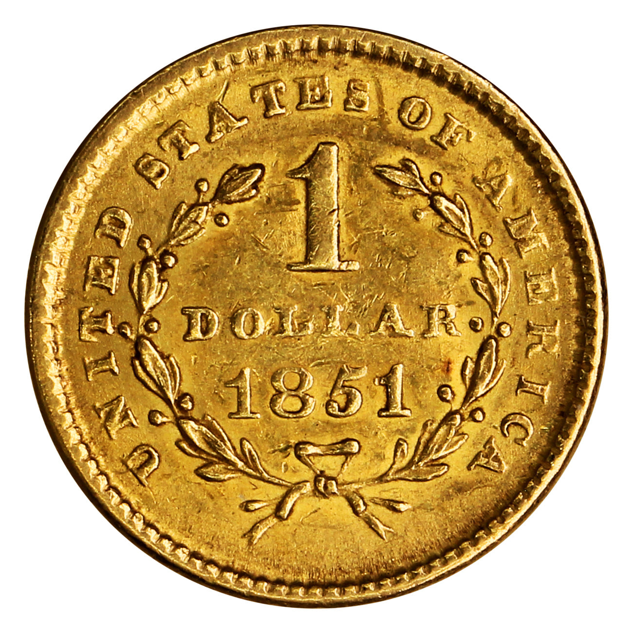 1851 USA Gold Dollar EF-AU (EF45) – Colonial Acres Coins