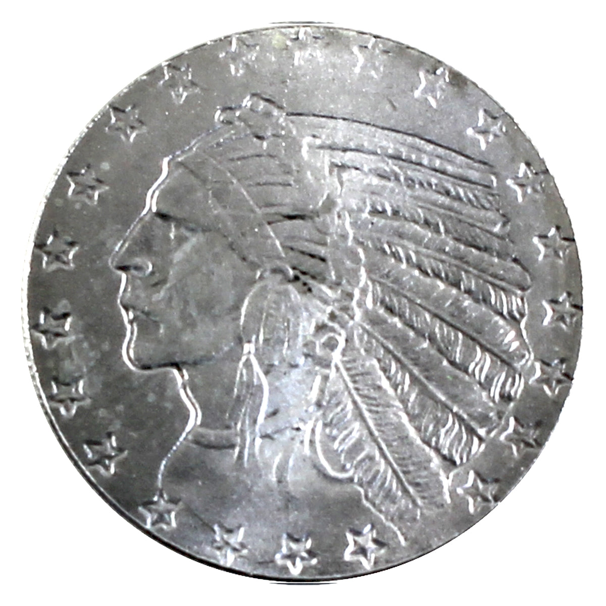 Incuse Indian 1/10oz. .999 Fine Silver Round (No Tax) – Colonial Acres ...