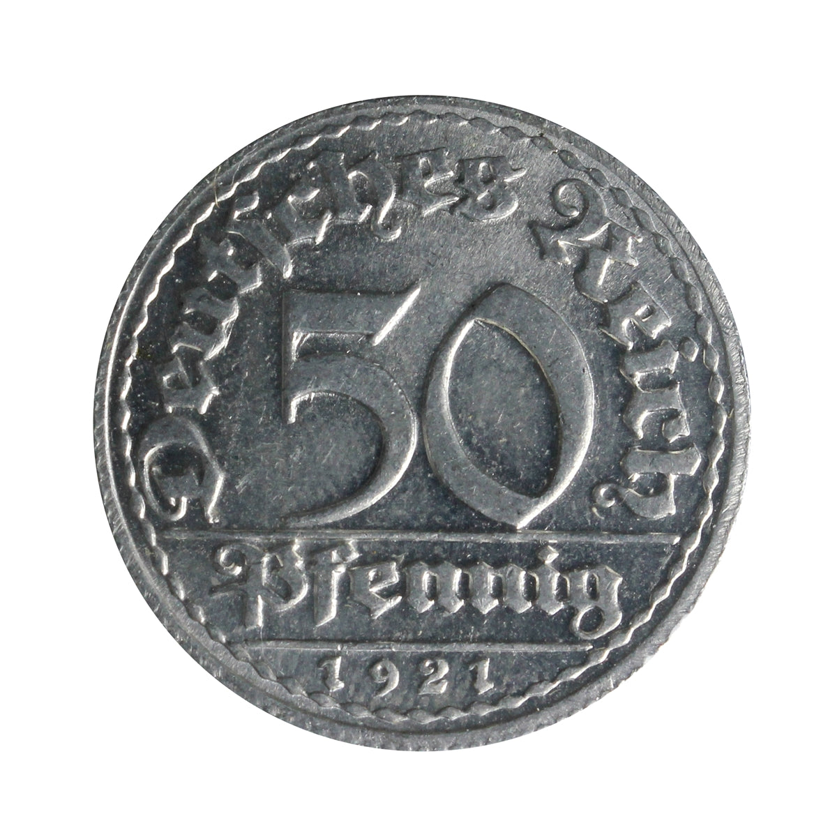 German Weimar Republic 1921D 50 Pfennig Uncirculated (MS60) – Colonial ...