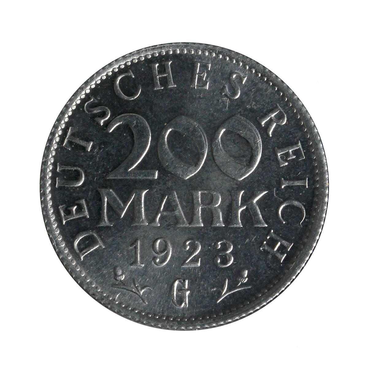 German Weimar Republic 1923G 200 Marks Brilliant Uncirculated (MS63 ...