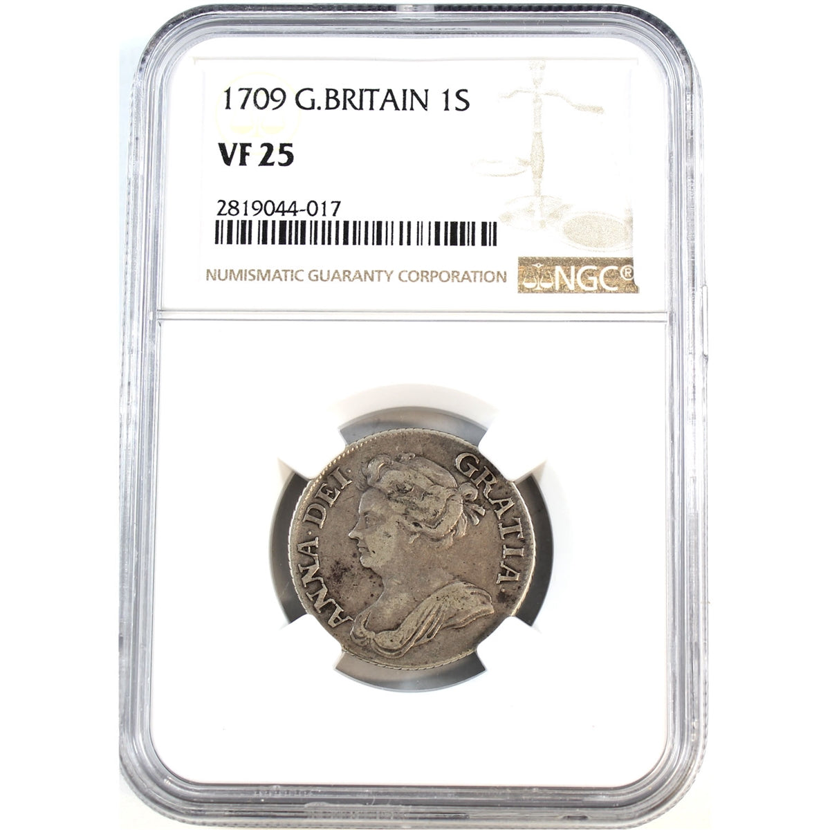 Great Britain 1709 1 Shilling NGC Certified VF 25 – Colonial Acres Coins