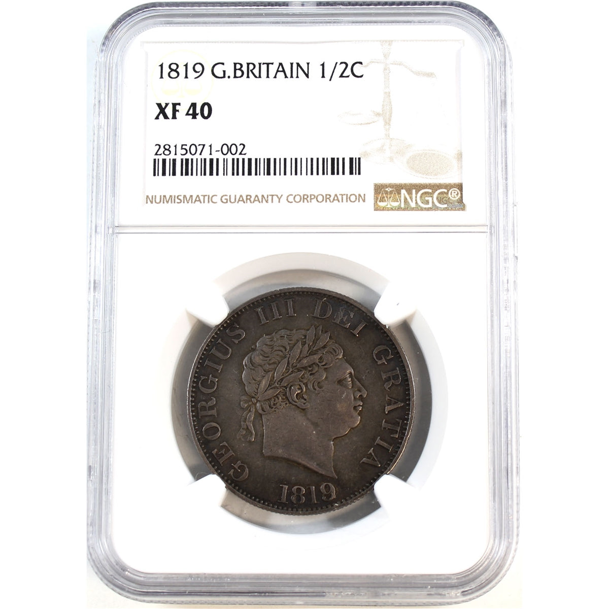 Great Britain 1819 1/2 Crown NGC Certified XF40 – Colonial Acres Coins
