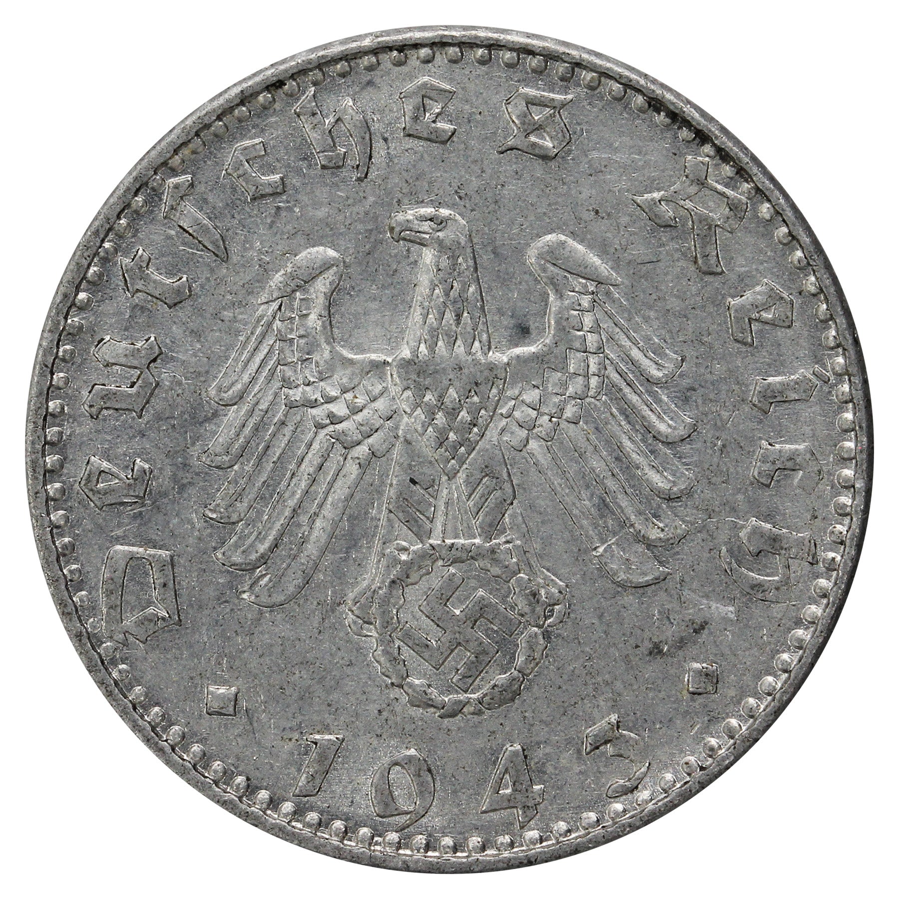 German Third Reich 1943A 50 Pfennig Extra Fine (EF40) – Colonial Acres ...