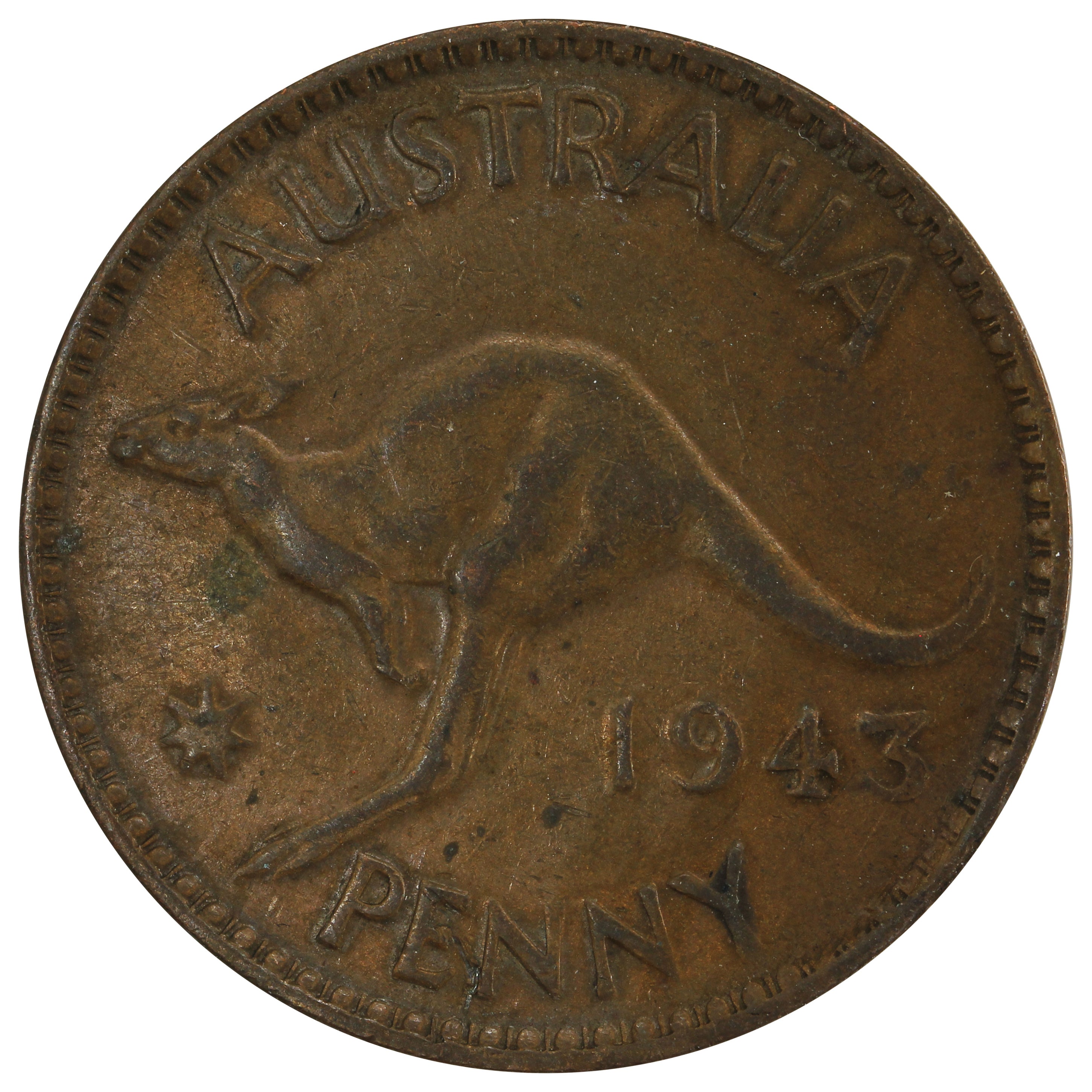 Australia 1943 Penny Extra Fine (EF40) – Colonial Acres Coins