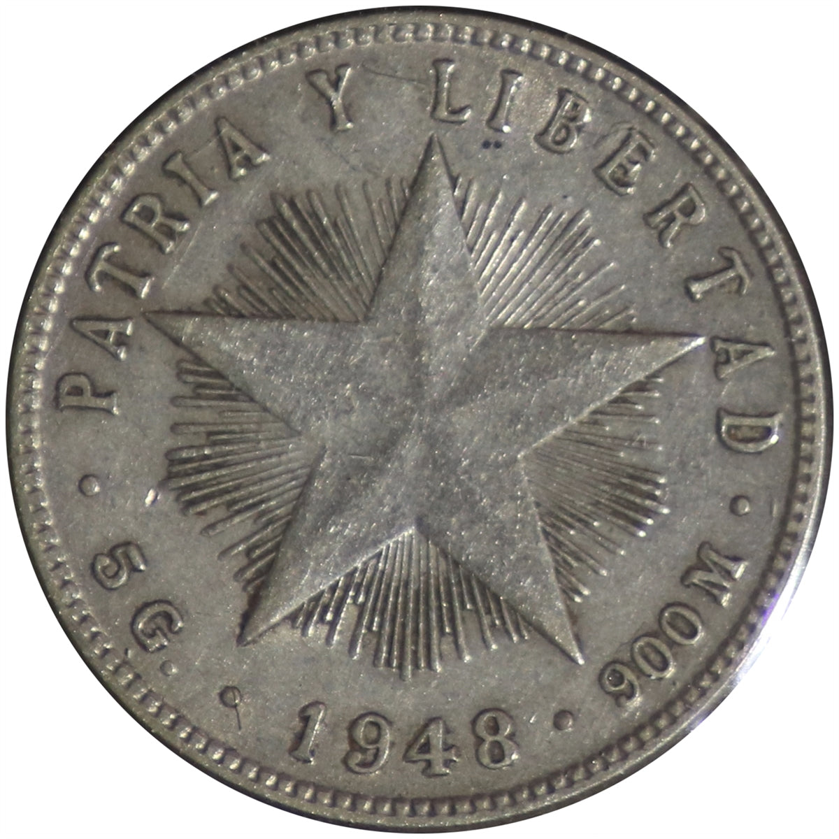 Cuba 1948 20 Centavos Extra Fine (EF40) – Colonial Acres Coins