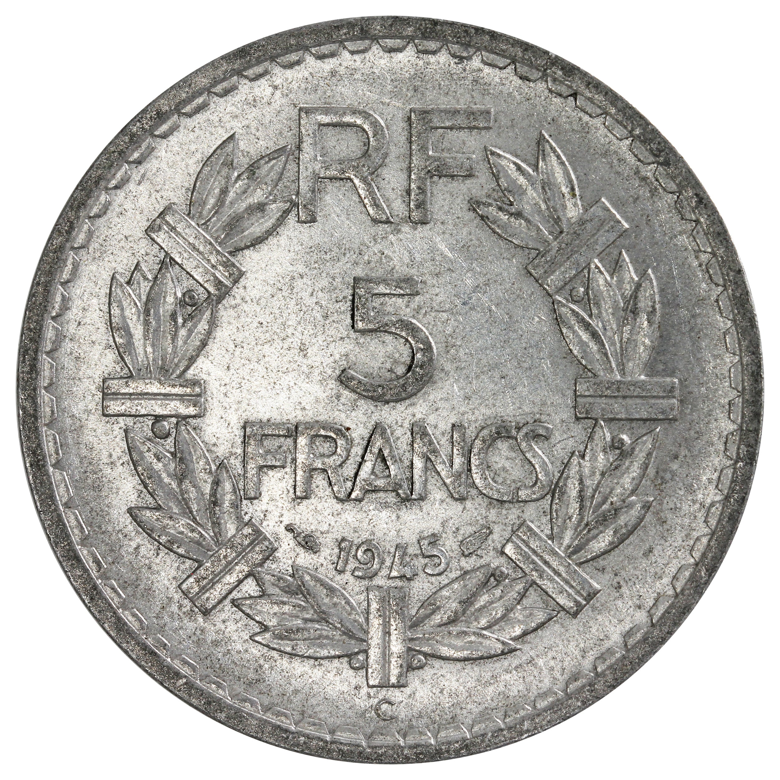 France 1945C 5 Francs Extra Fine (EF-40) – Colonial Acres Coins