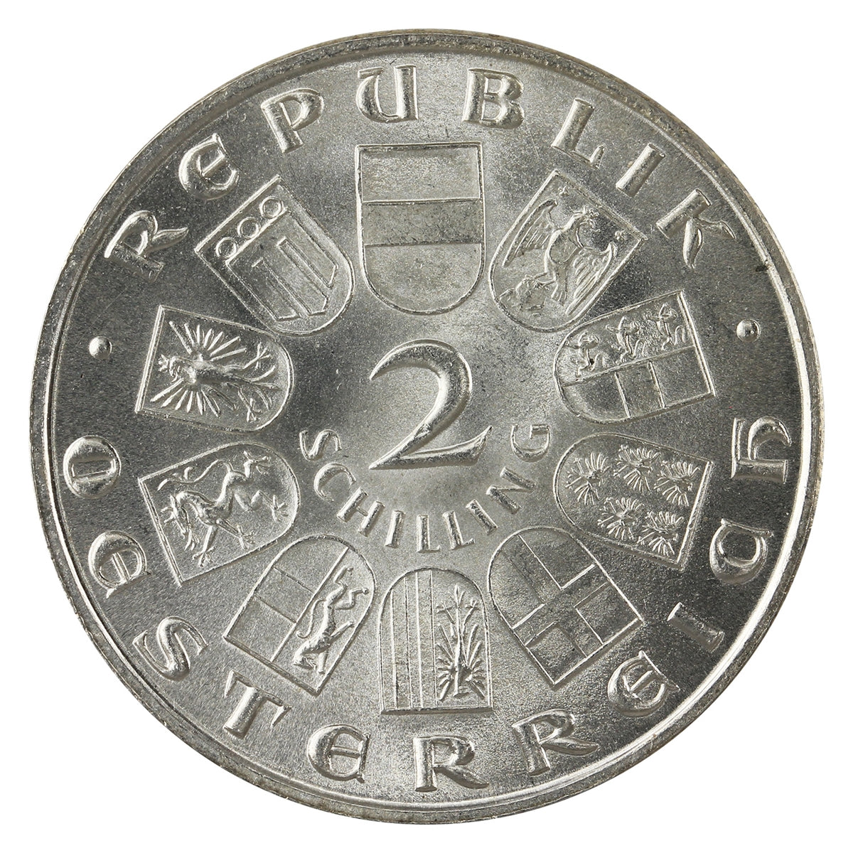 Austria 1932 Ignaz Seipel 2 Schillings Choice Brilliant Uncirculated ...