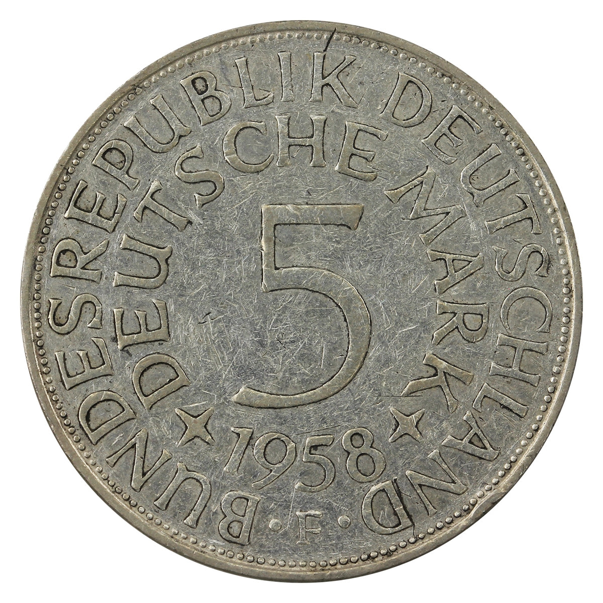 German Weimar Republic 1958F 5 Marks Very Fine (VF20) – Colonial Acres ...