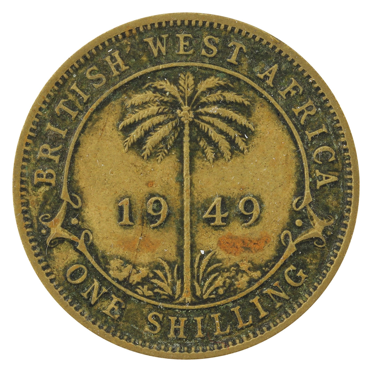 British West Africa 1949 Shilling Extra Fine (EF-40) at Colonial Acres ...