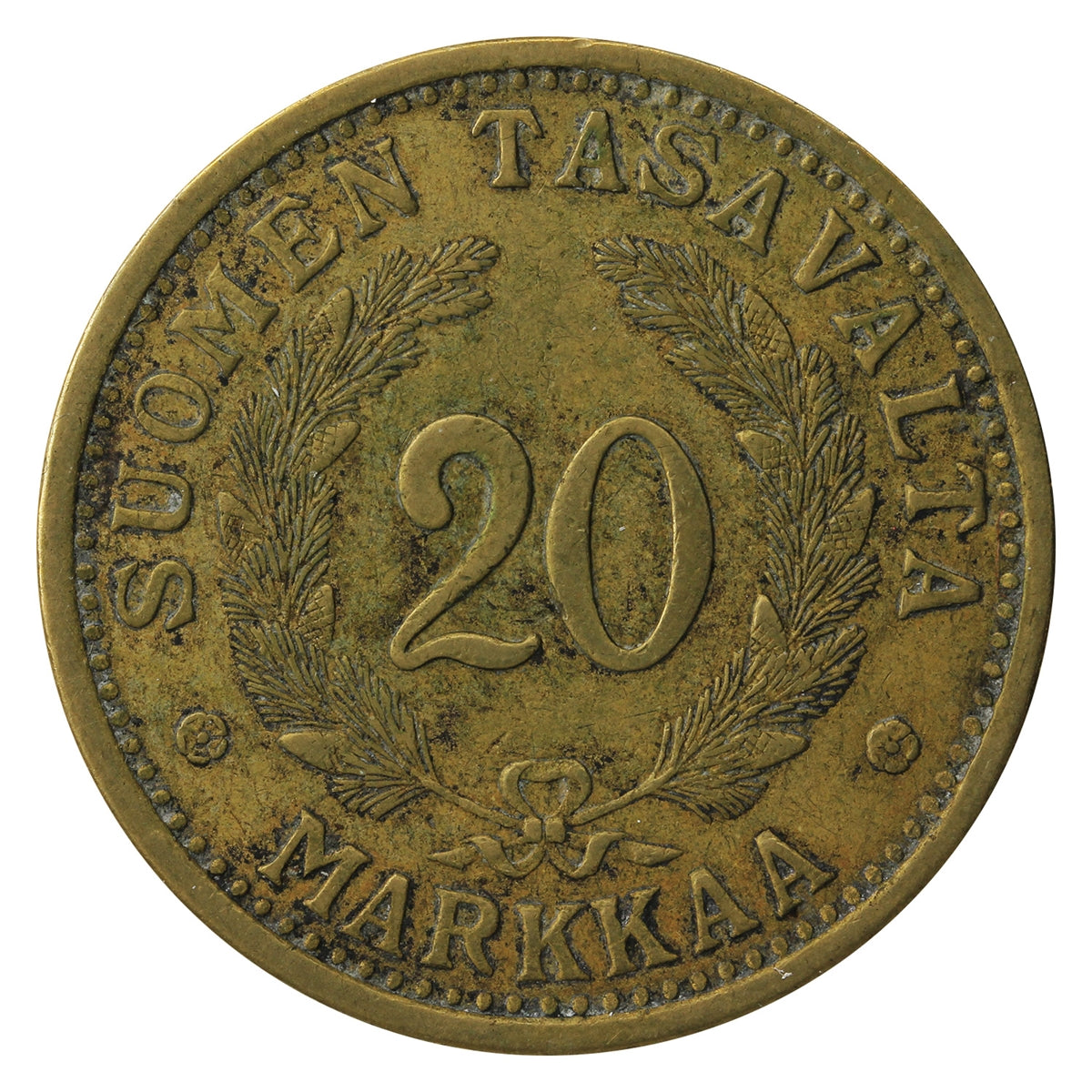 Finland 1937S 20 Markkaa Extra Fine (EF-40) at Colonial Acres Coins