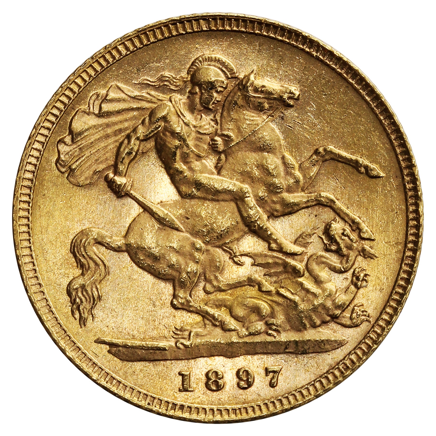 Great Britain 1897 Gold 1/2 Sovereign Brilliant Uncirculated (MS63 ...